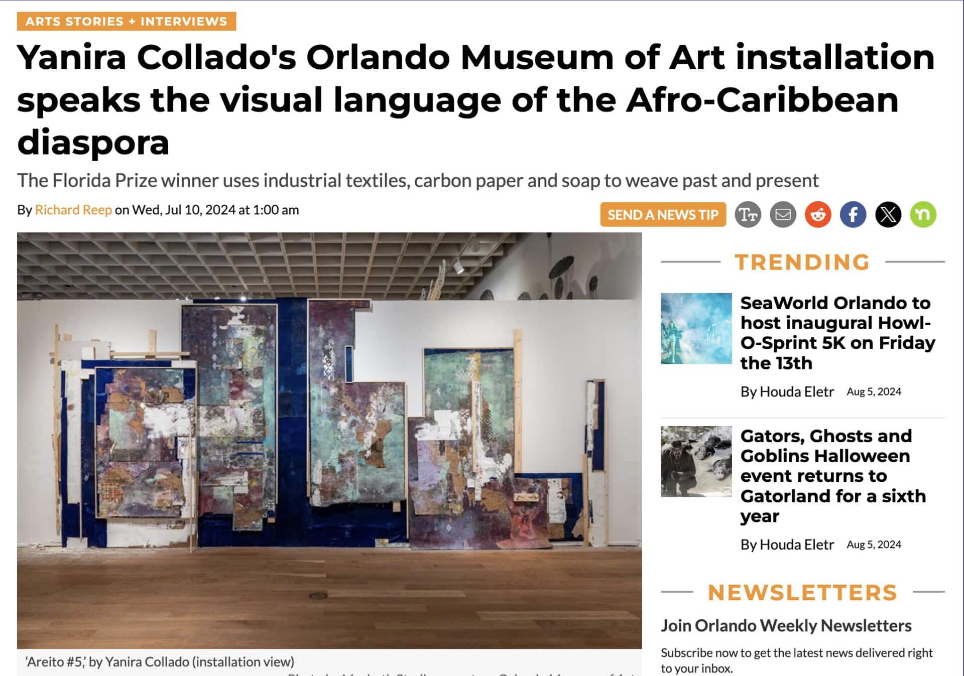 Orlando Weekly: "Yanira Collado's Orlando Museum of Art installation ...